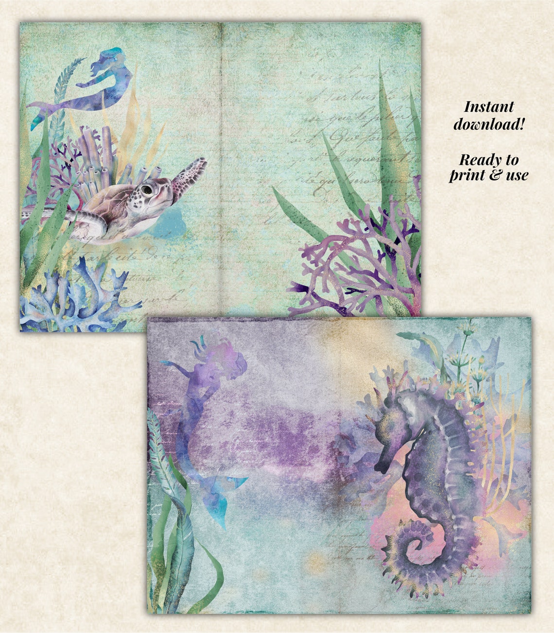 Enchanted Sea Printable Journal Pages Under the Sea - Etsy