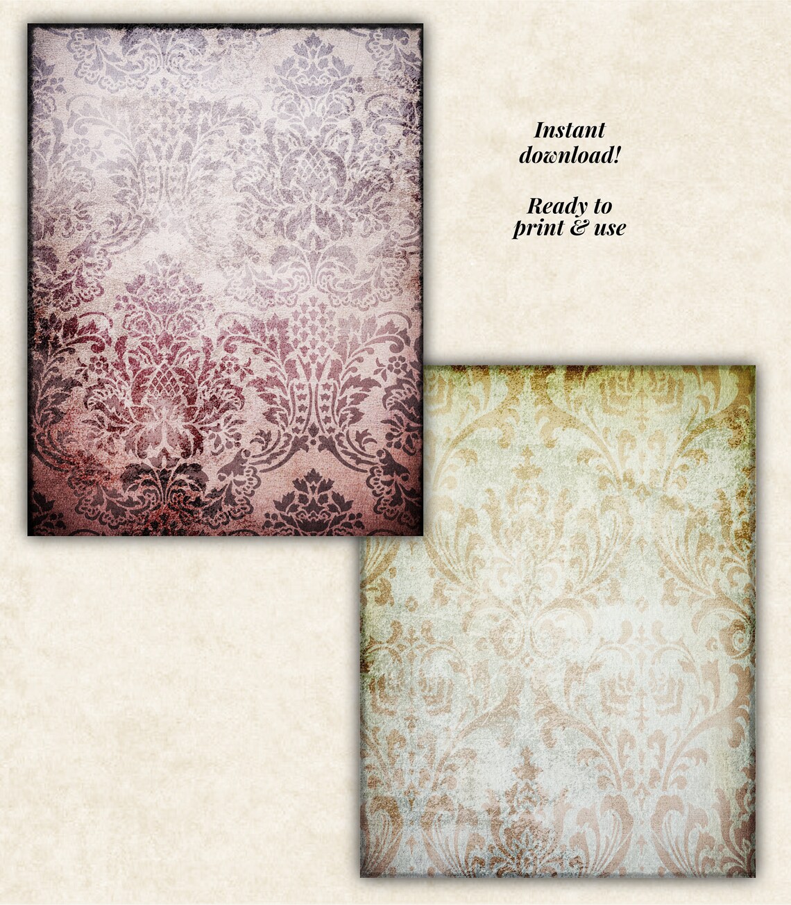 Vintage Grunge Scrapbooking Paper (digital Download) - Etsy