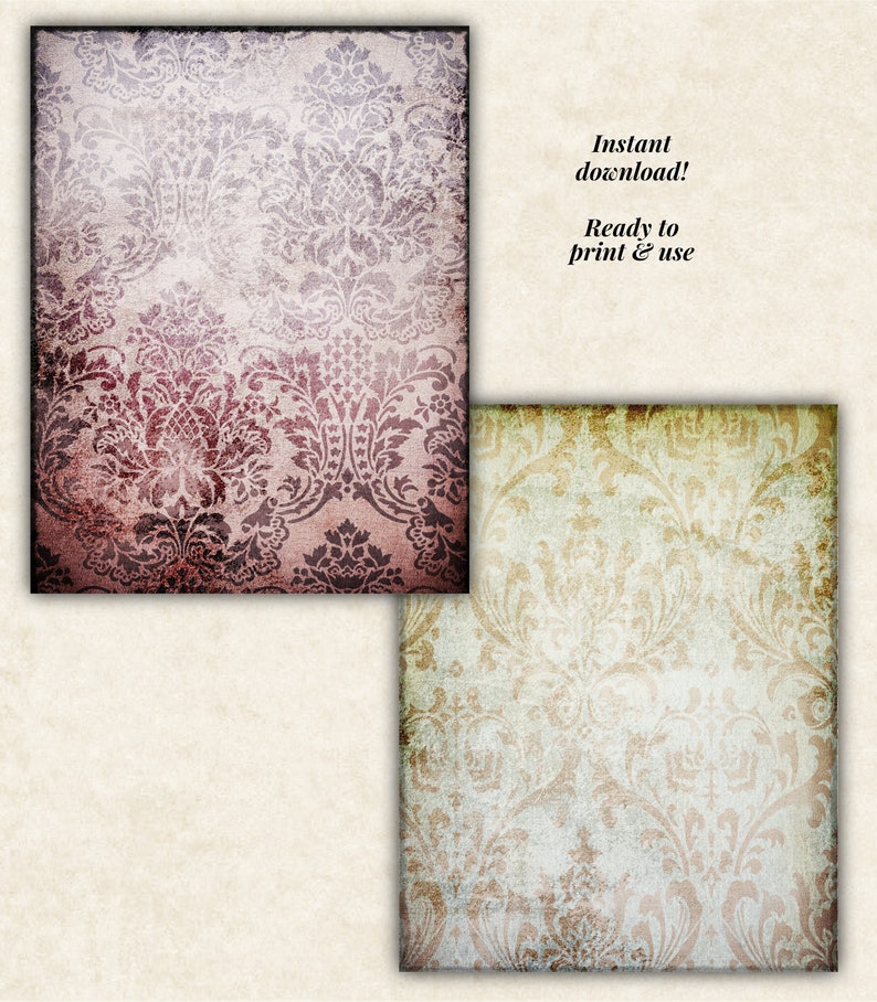 Vintage Grunge Digital Paper Vintage Patterns Vintage - Etsy
