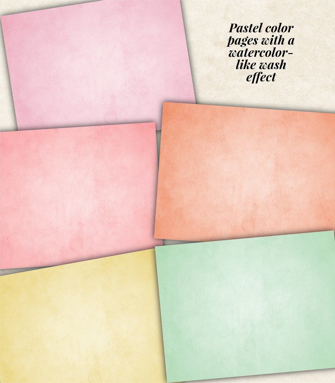 Pastel Journal Pages, Printable Junk Journal Papers, Digital Paper ...