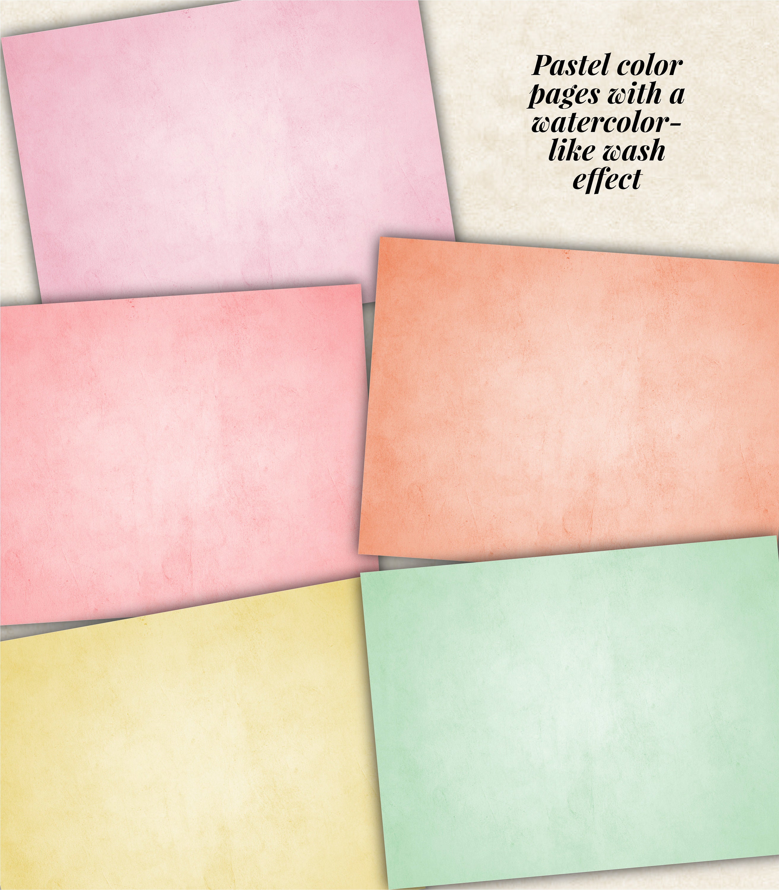 Pastel Journal Pages, Printable Junk Journal Papers, Digital Paper ...