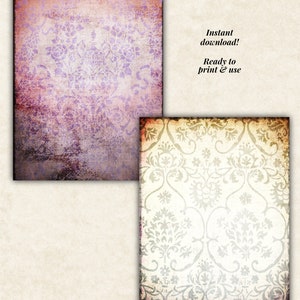 Vintage Grunge Digital Paper, Vintage Patterns, Vintage Wallpaper ...