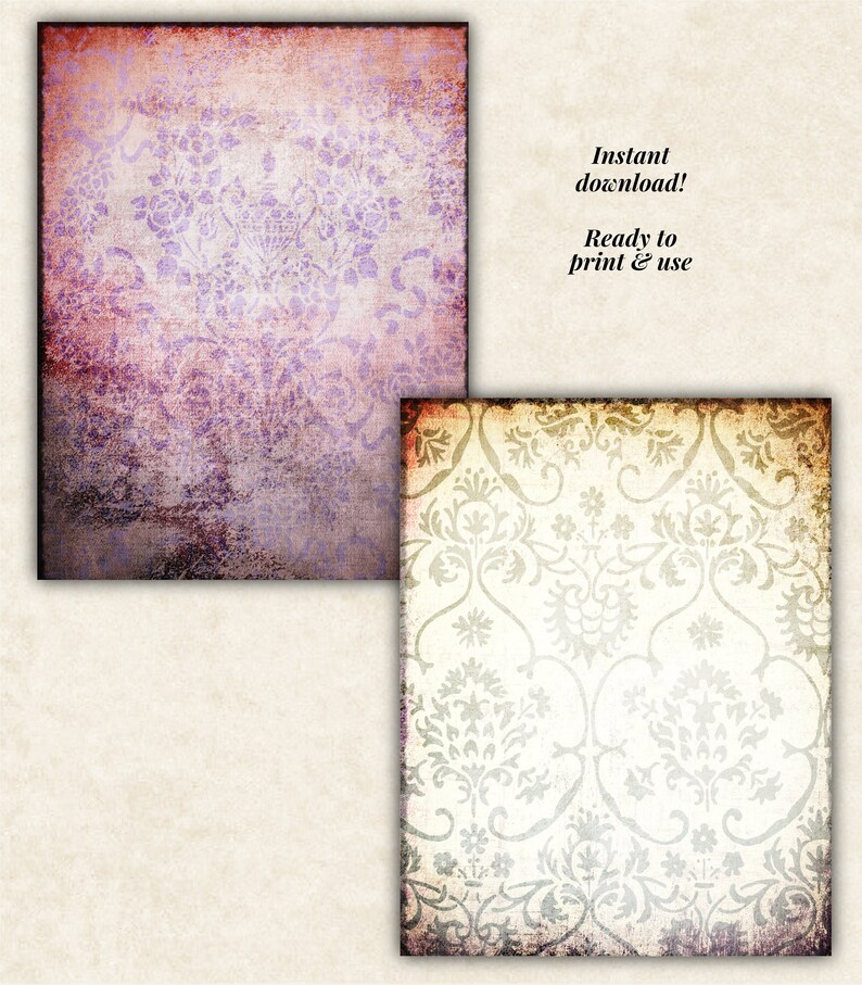 Vintage Grunge Scrapbooking Paper (digital Download) - Etsy