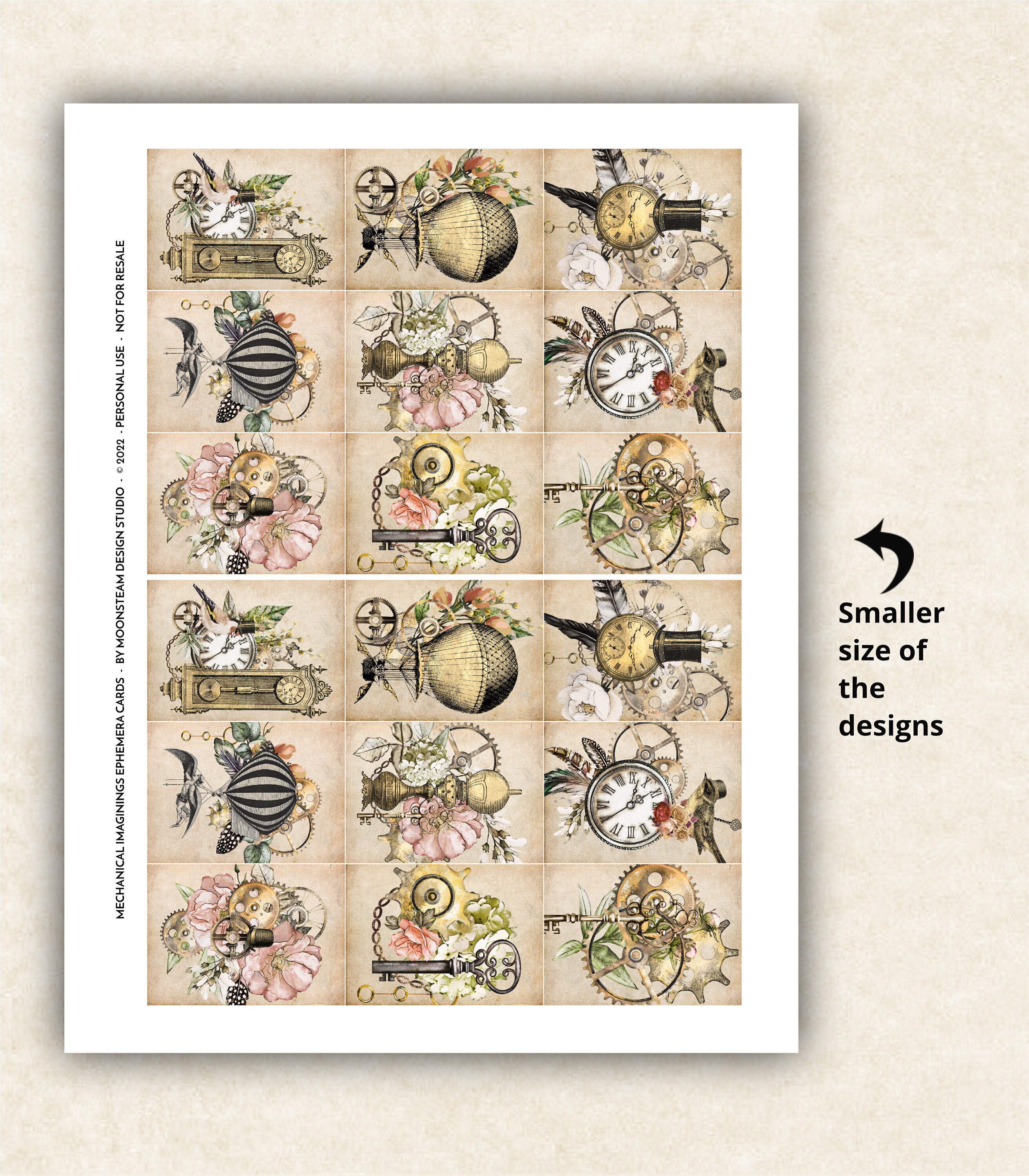 Mechanical Imaginings Ephemera Pack Steampunk Ephemera Cards - Etsy