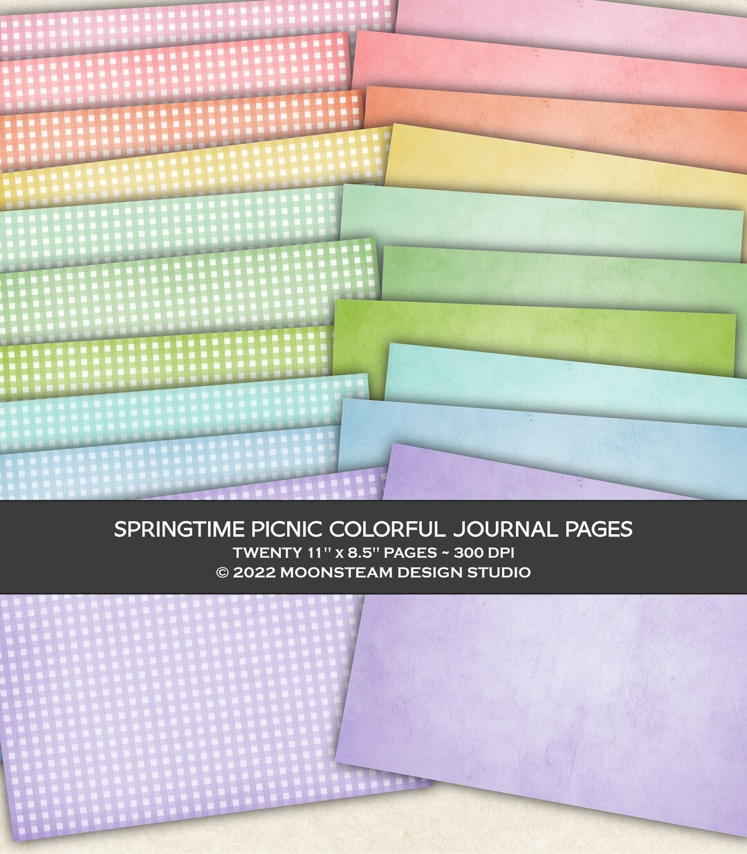 Pastel Journal Pages, Printable Junk Journal Papers, Digital Paper ...