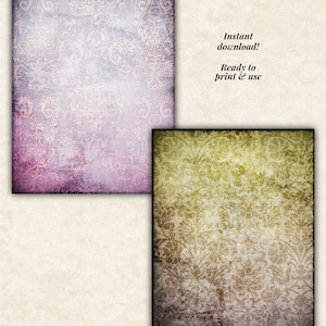 Vintage Grunge Digital Paper, Vintage Patterns, Vintage Wallpaper ...