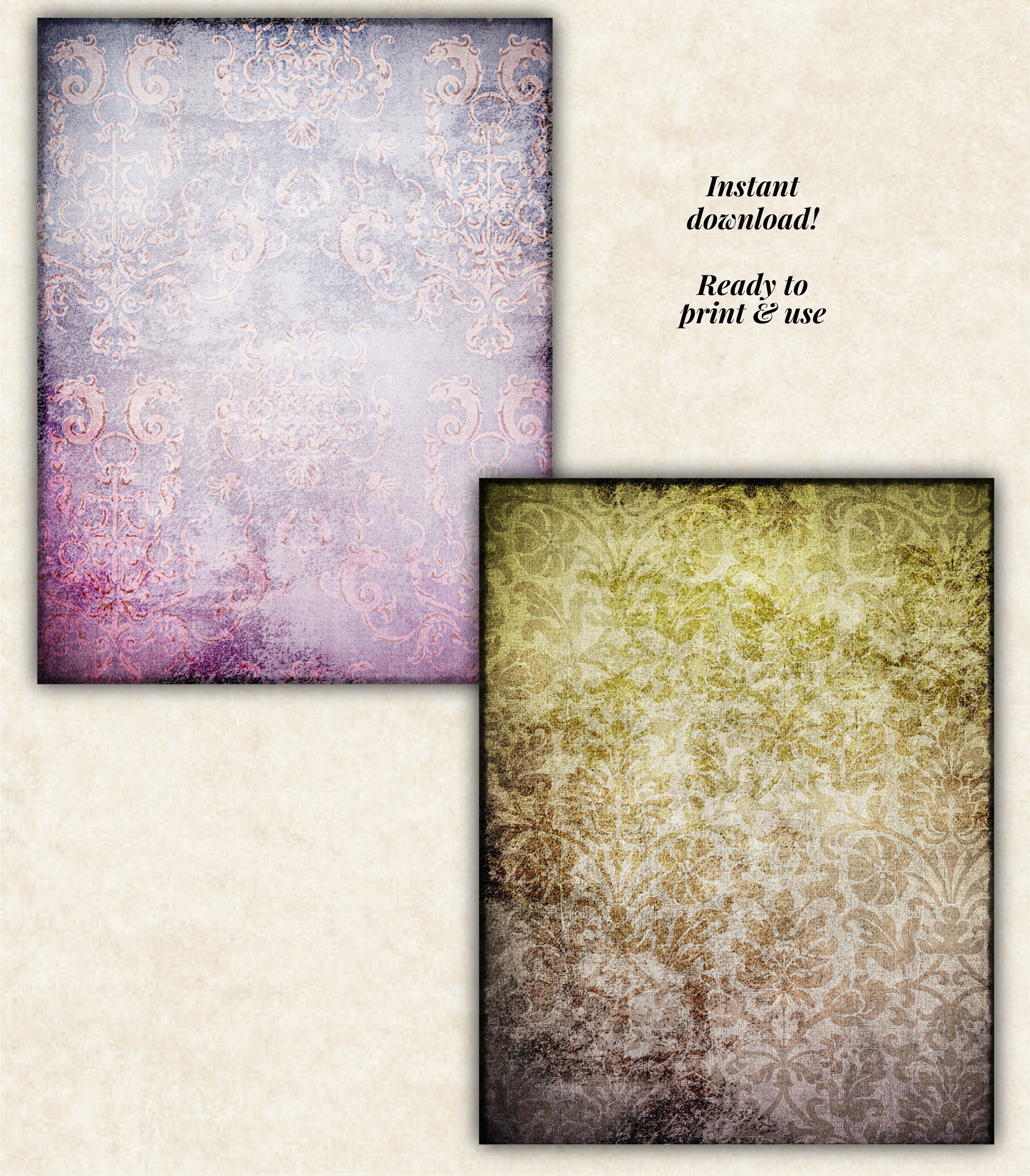 Vintage Grunge Digital Paper Vintage Patterns Vintage - Etsy
