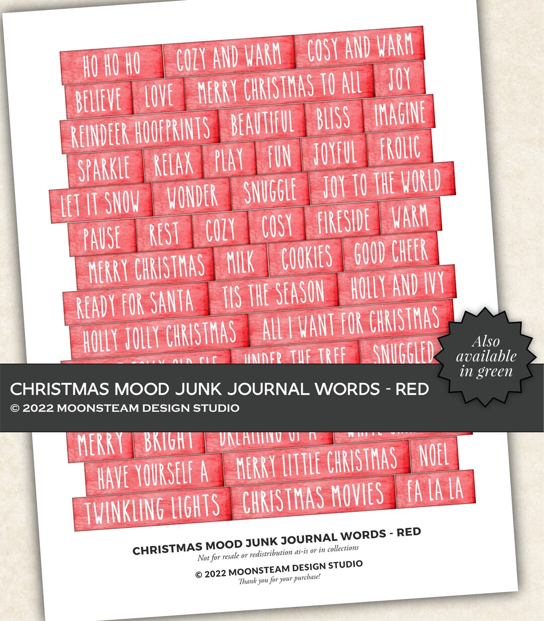 Christmas Mood Red Christmas Words, Holiday Clip Art, Red Journal Words ...