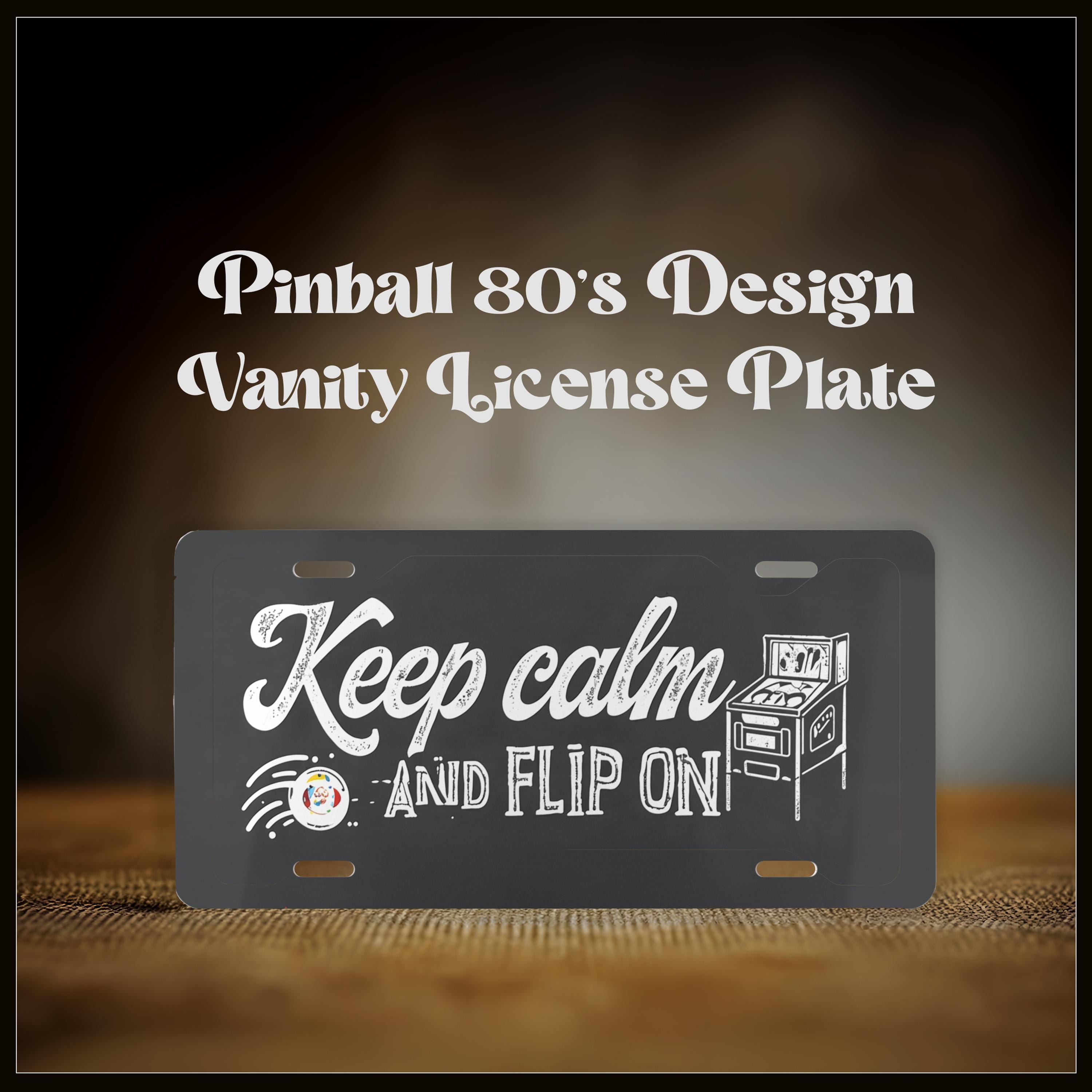 Pinball 80's Retro - Front License Plate, 50th Birthday Gifts, 1st ...