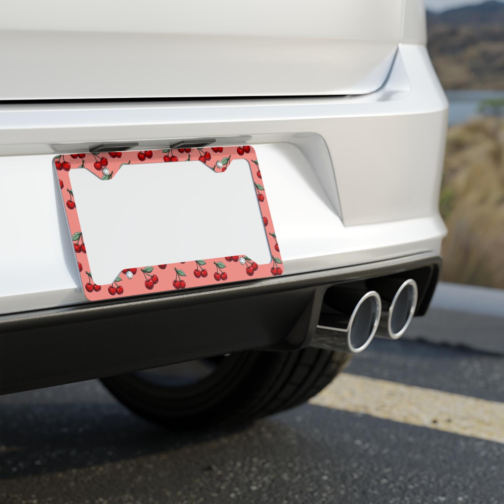 Cherry License Plate Frame, Pink Car Accessories - Etsy