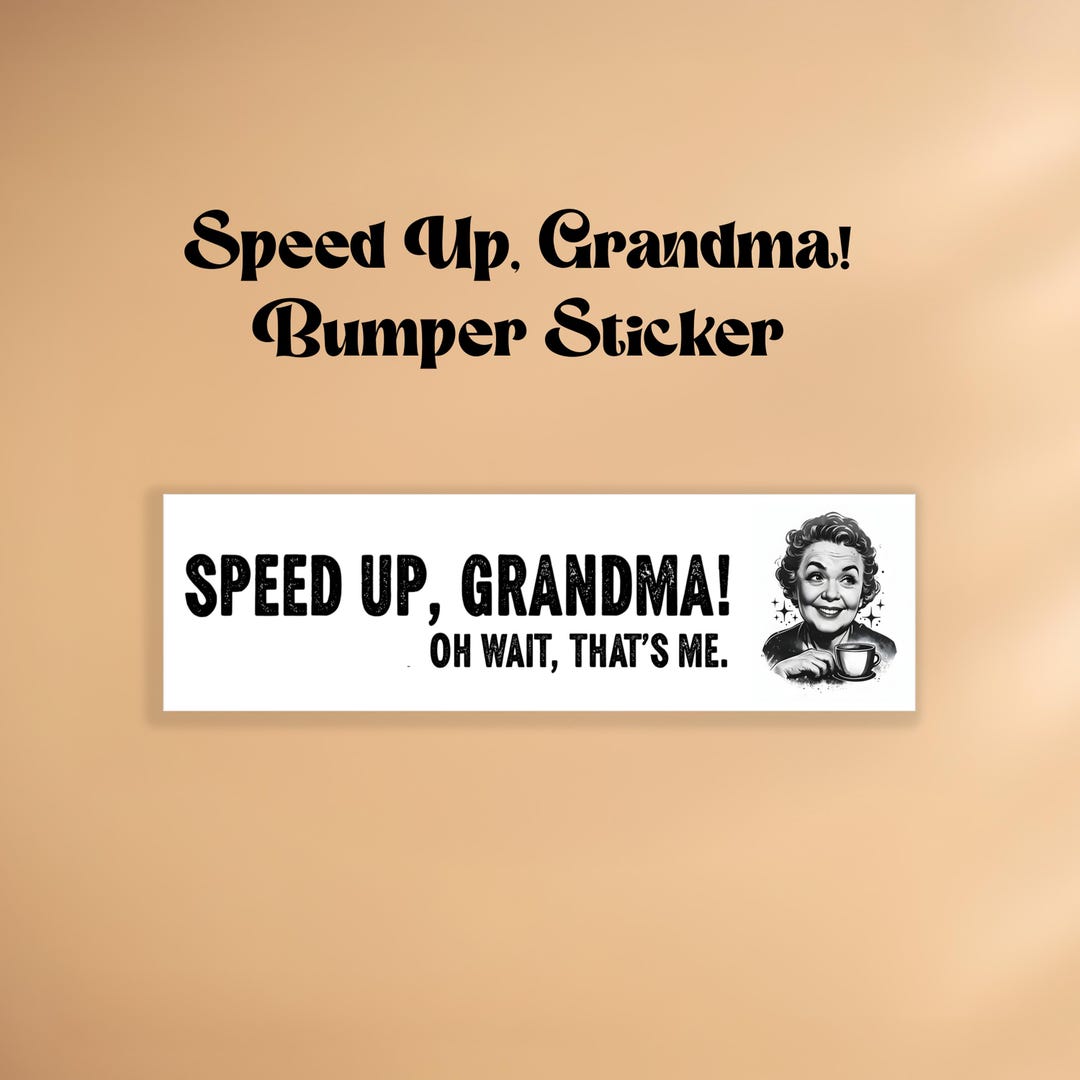 Funny Grandma Aesthetic Bumper Sticker Custom Decal Car Accessories for ...