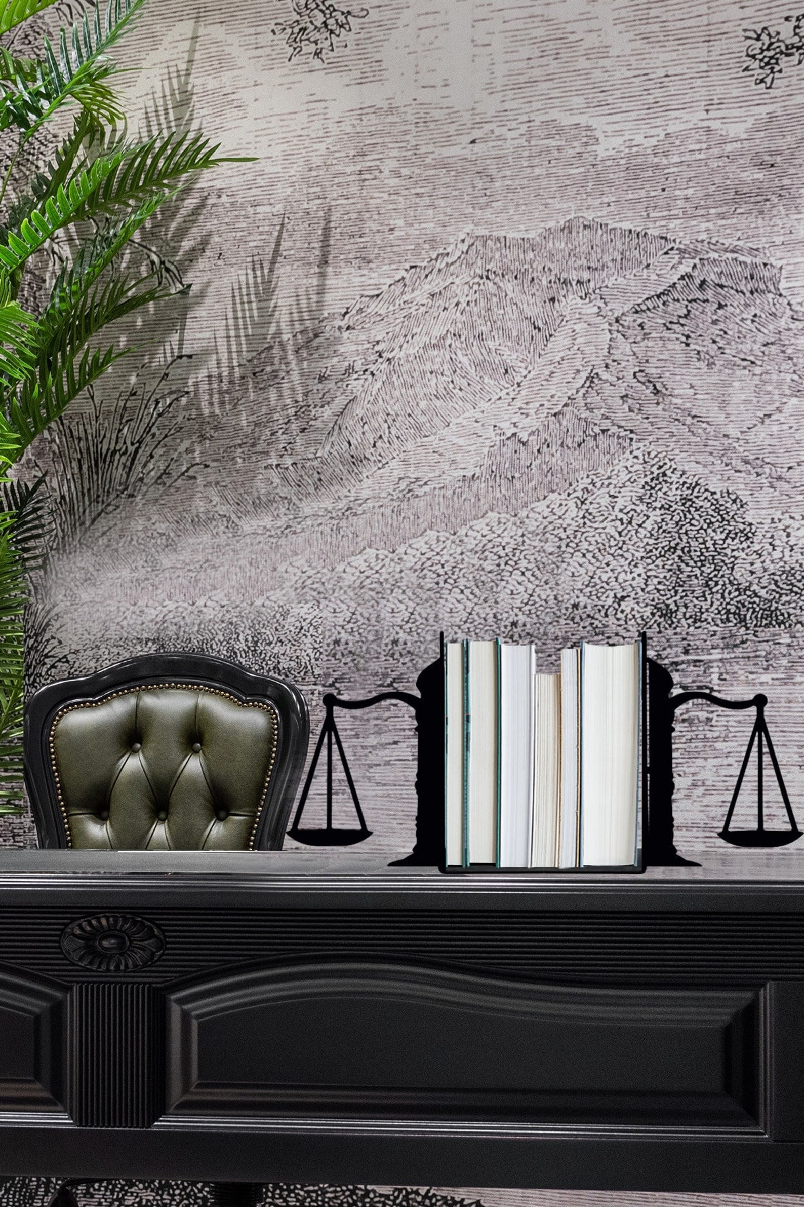 Scales of Justice Figured Book Support, Decorative Bookshelf,metal Book ...