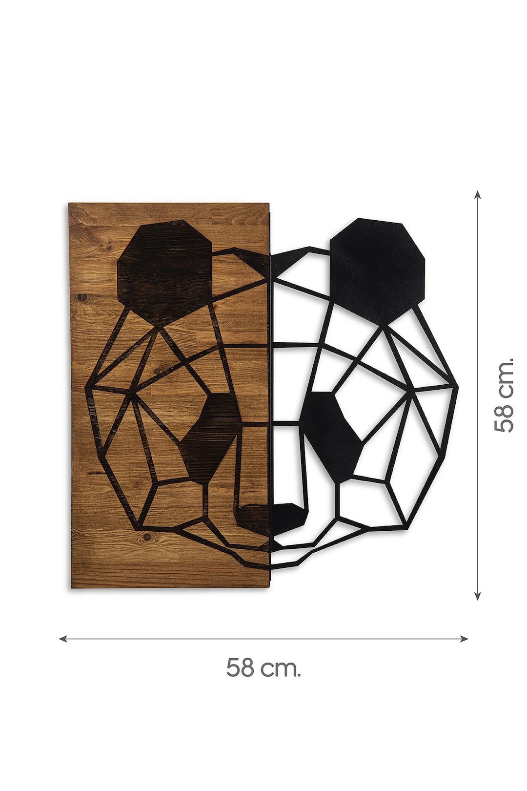 Panda Gifts - Panda Metal Wall Art - Wood Carving - Home Wall Hanging ...