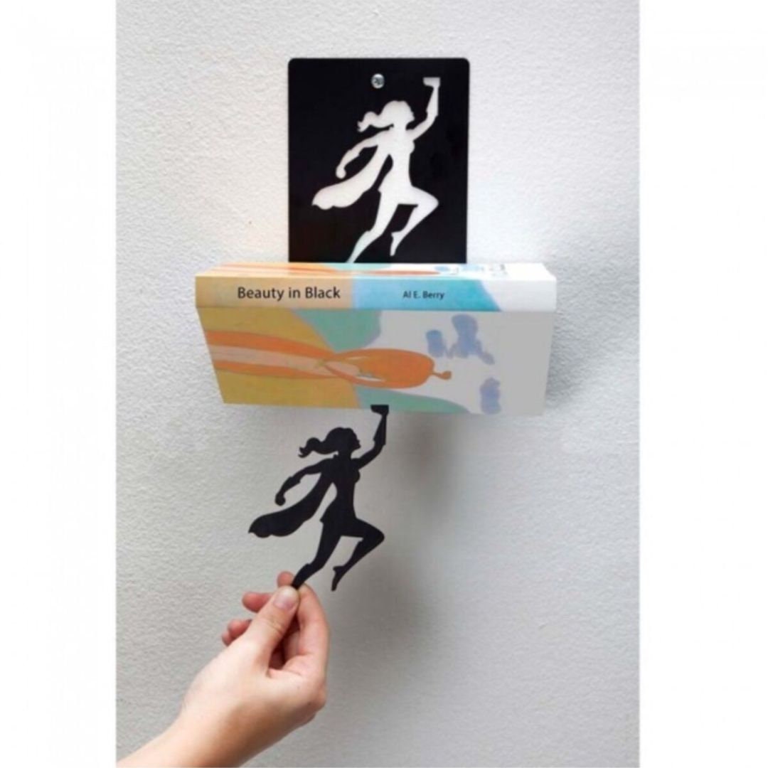 Decorative Metal Bookcase, Multi-purpose Rack, Rising Woman Figured ...