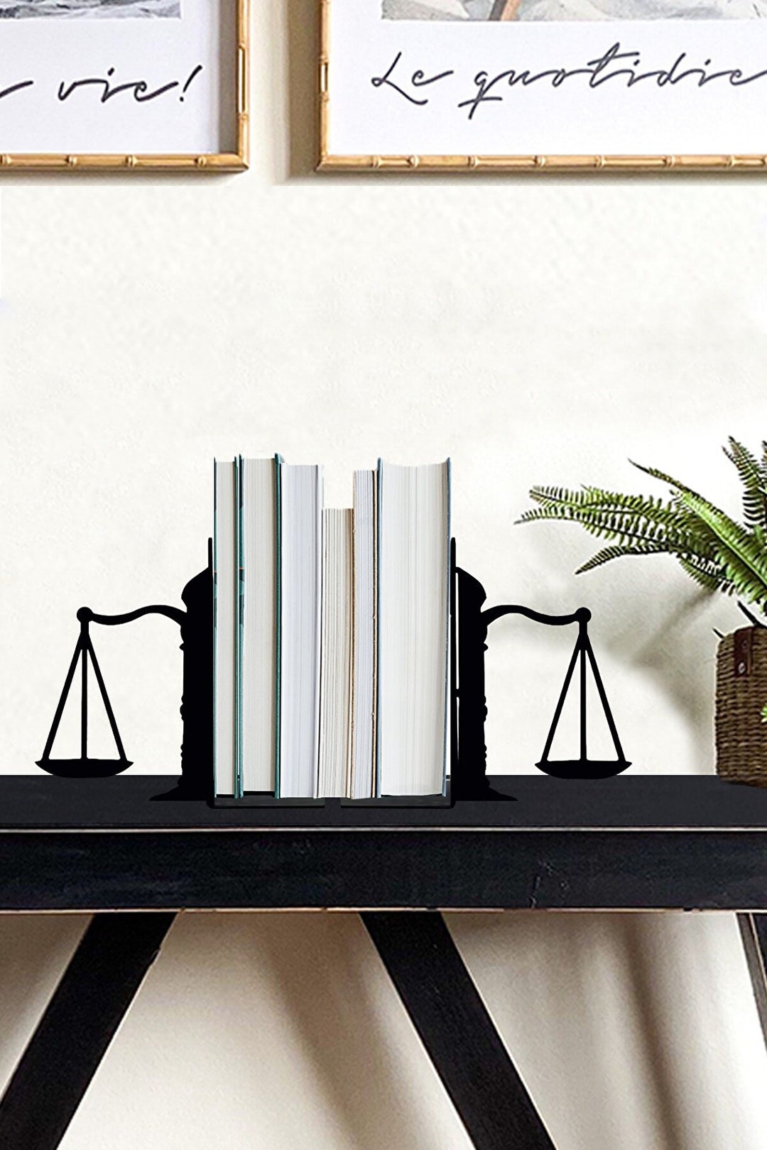 Scales of Justice Figured Book Support, Decorative Bookshelf,metal Book ...