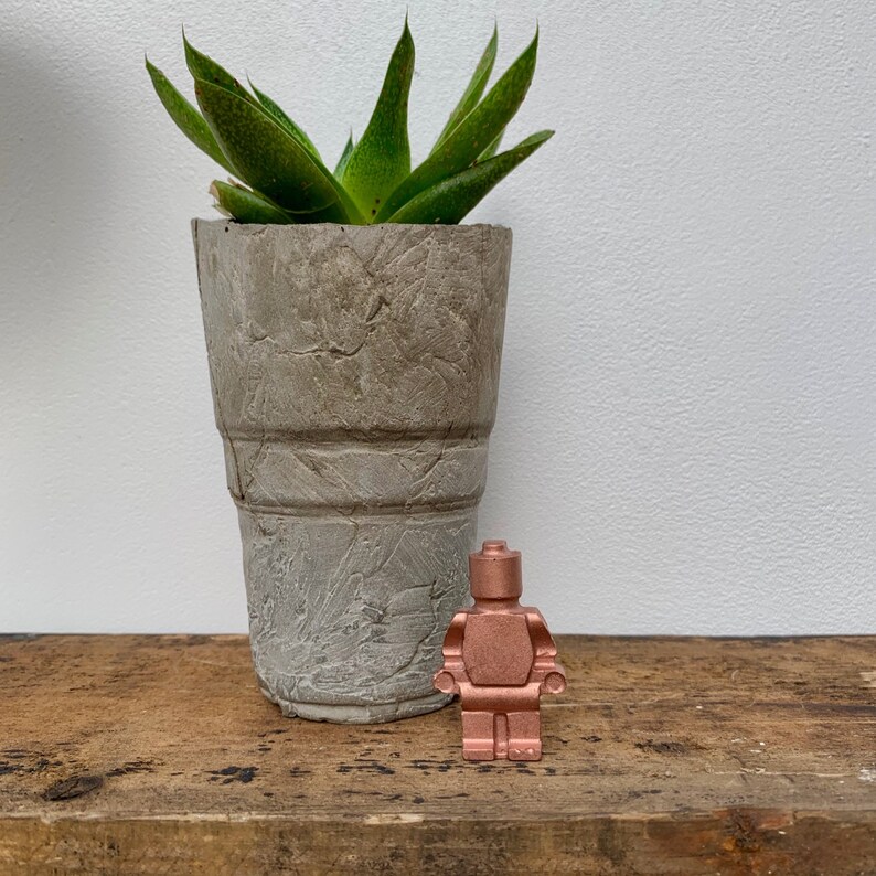 Copper Concrete Lego MiniFigure Concrete Robot Concrete | Etsy
