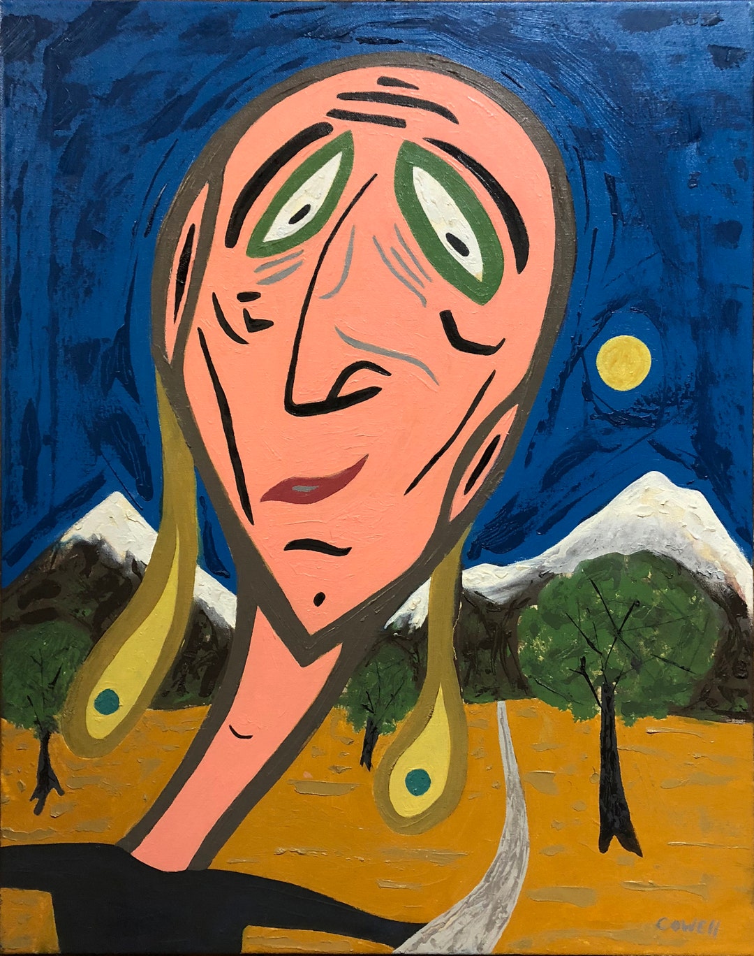 Original ABSTRACT OIL PAINTING by Jeff Cowell 22 X 28 2006 - Etsy