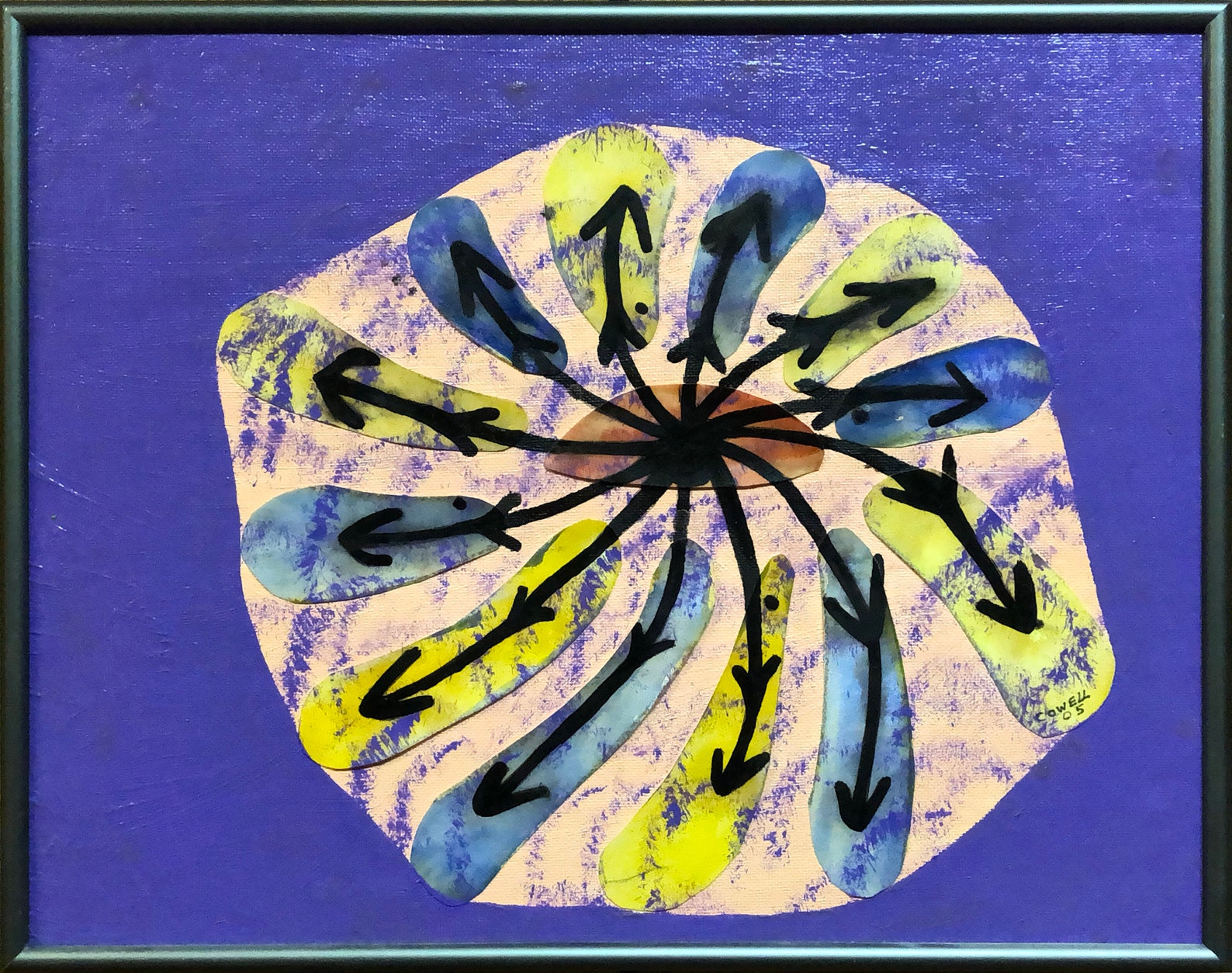 Original Framed ABSTRACT OIL PAINTING by Jeff Cowell 11 X 14, 2005 ...