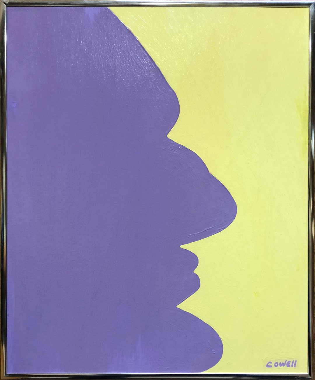 Original Vintage Framed ABSTRACT OIL PAINTING by Jeff Cowell 16 X 20 ...