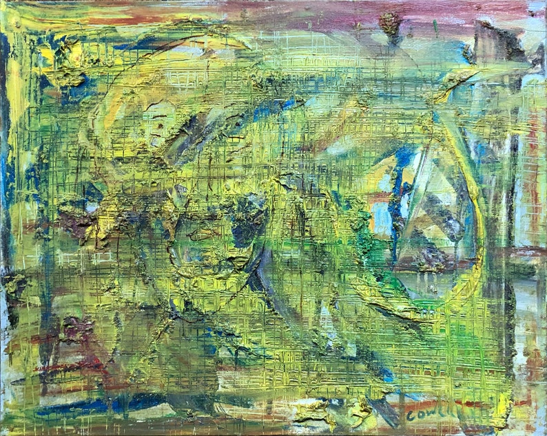 Original ABSTRACT OIL PAINTING by Jeff Cowell 16 X 20 2009 - Etsy
