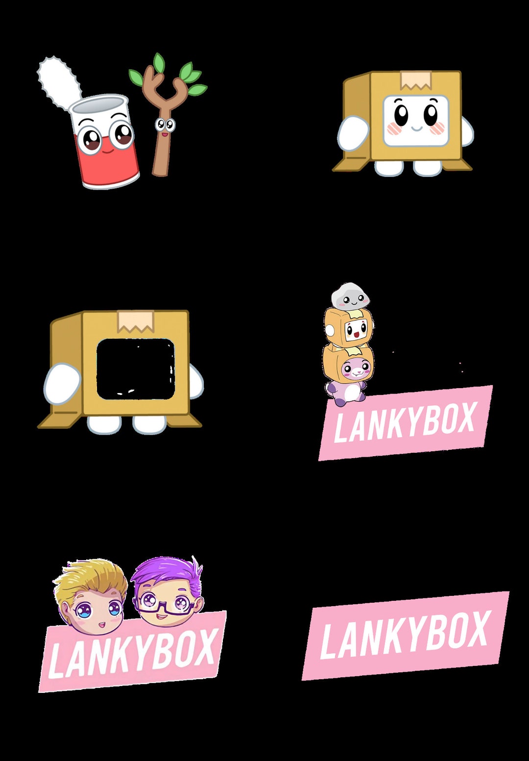 Buy Lankybox PNG and SVG Online in India - Etsy