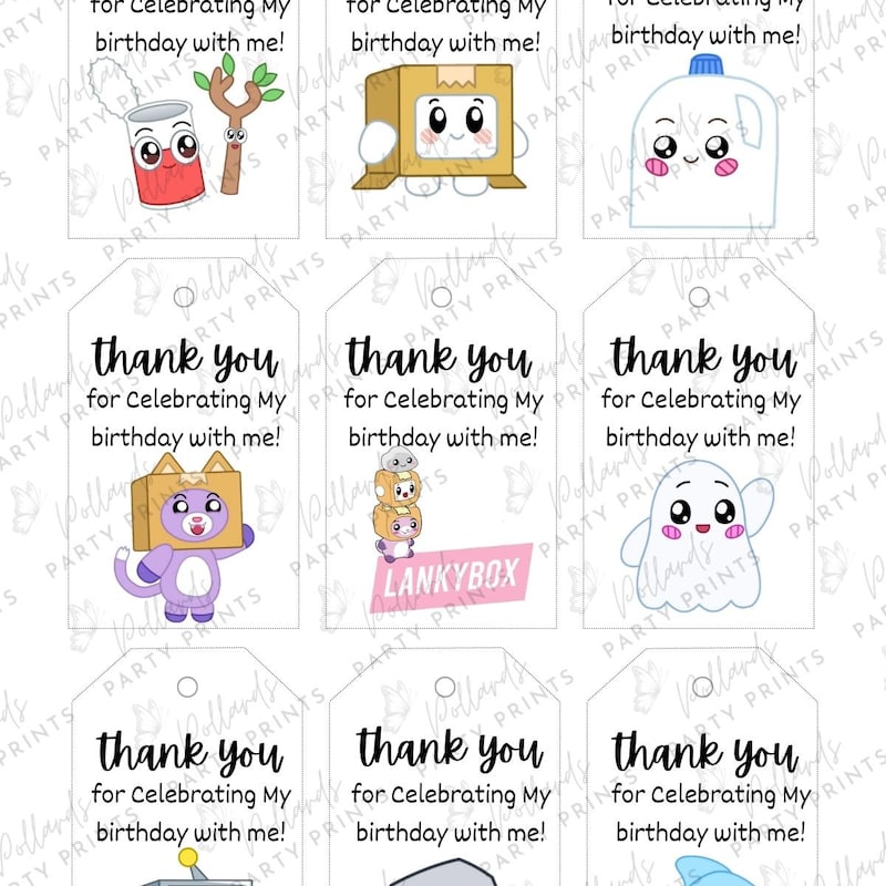 Lankybox Birthday Party Supplies - Etsy