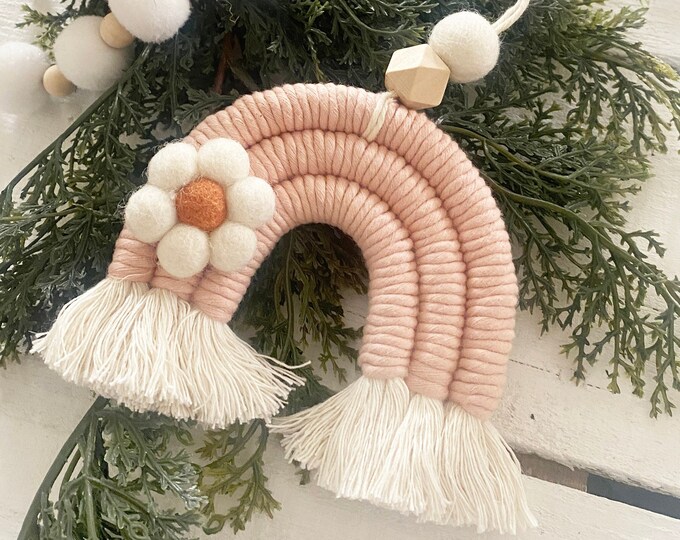 Felt Daisy Flower, Daisy, Rainbow, Nursery Decor, Daisy Home Decor ...