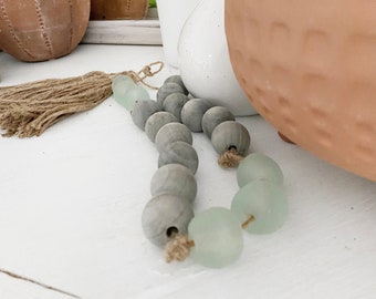 Sea Glass Bead Rope | Etsy