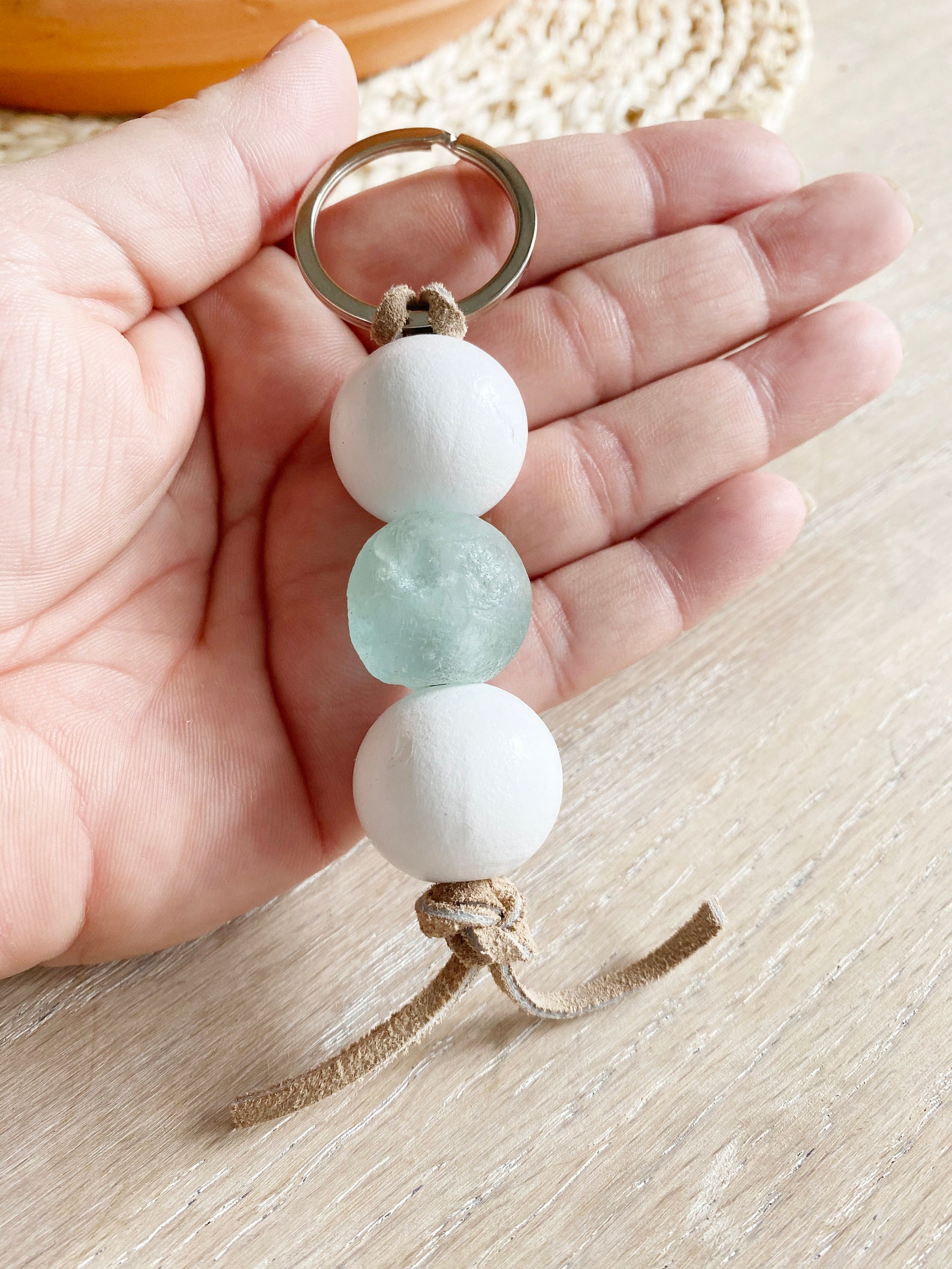 Sea Glass Keychain Beach House Seaglass Keychain Cute | Etsy