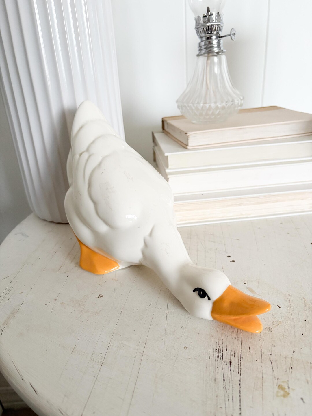 Vintage Ceramic Goose Statue: Grandma Core Decor - Etsy