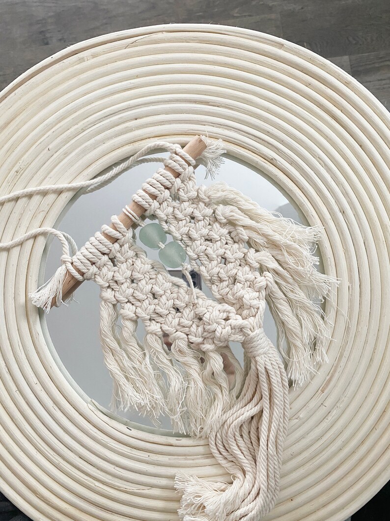 Macrame Wall Hanging Sea Glass Boho Wall Hanging Home Decor - Etsy