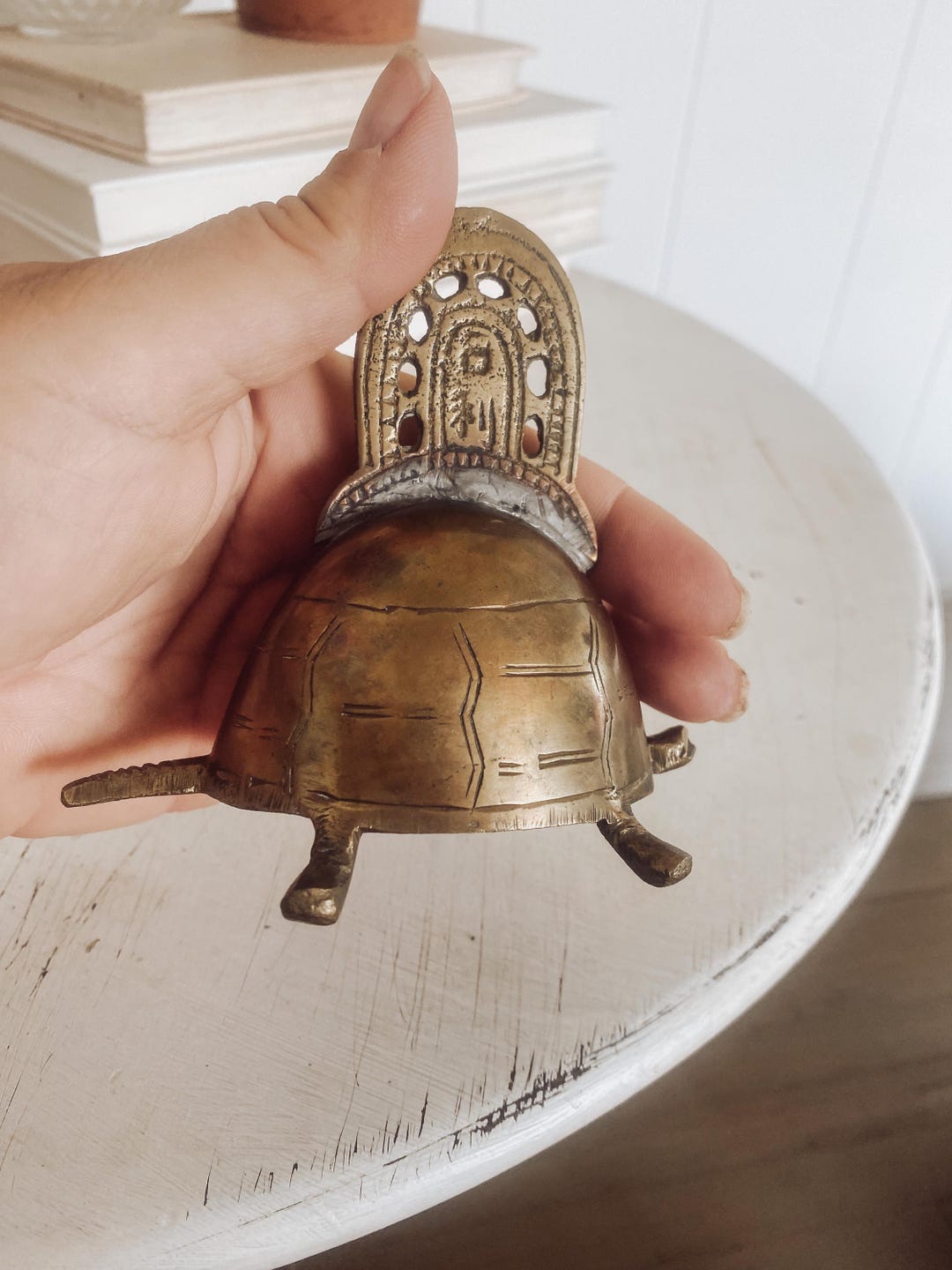 Vintage Brass Turtle Bell, Gold Brass Sitting Turtle, Unique Tortoise ...