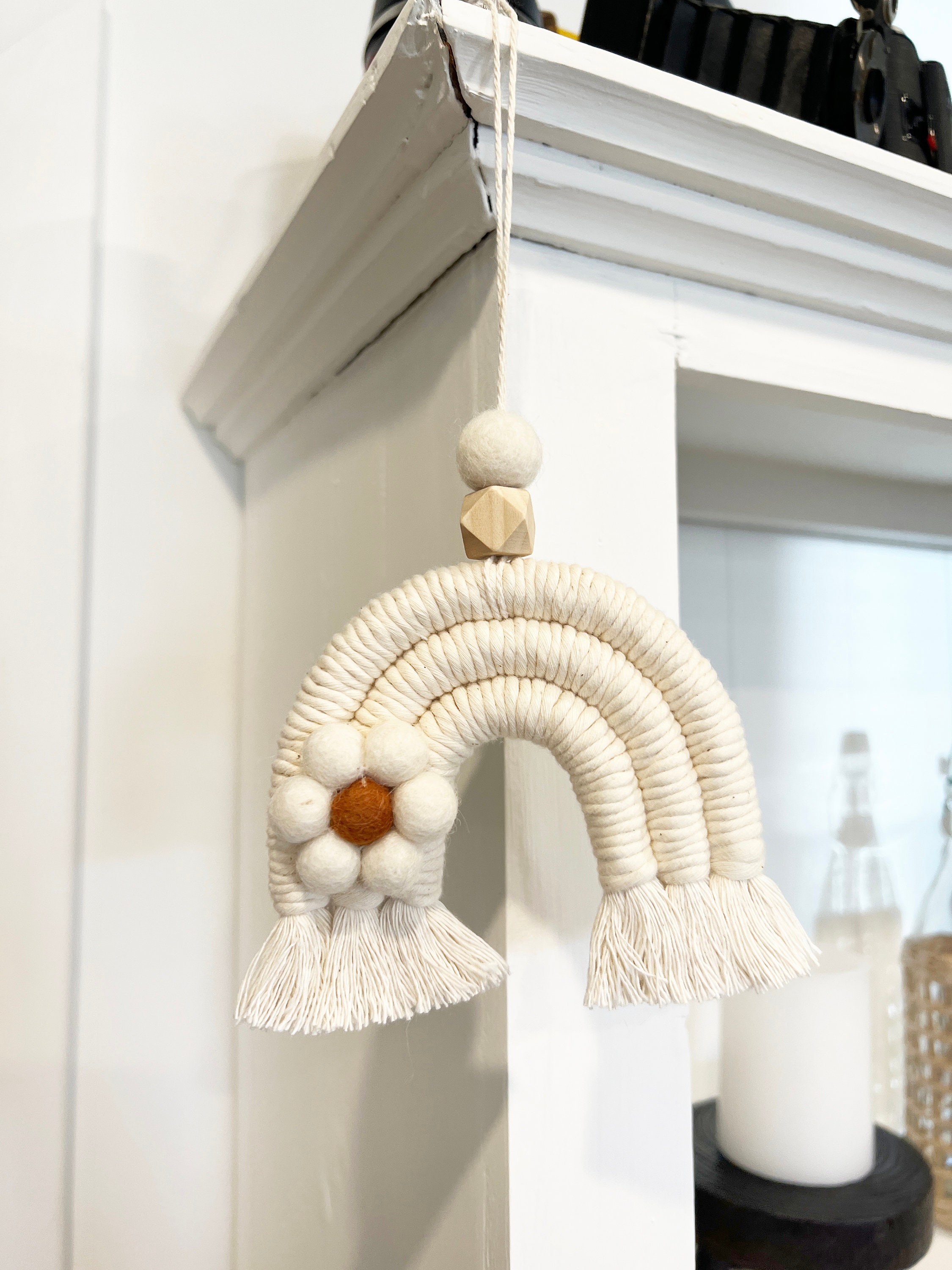 Rainbow Wall Hanging, Boho Rainbow, Neutral Rainbow Decor, Macrame ...
