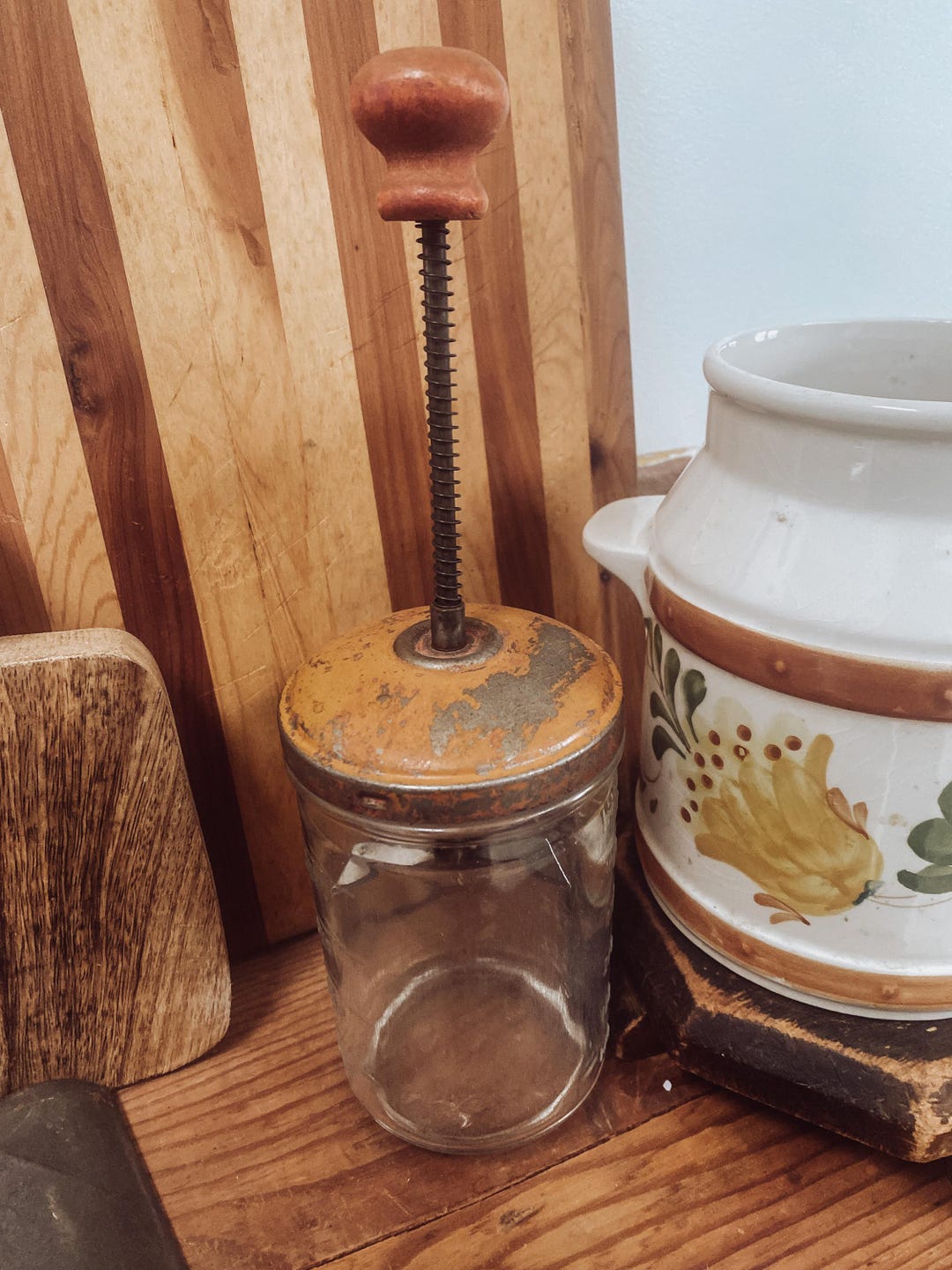 Farmhouse Vintage Food Chopper, Kitchen Chopper, Antique Home Decor ...