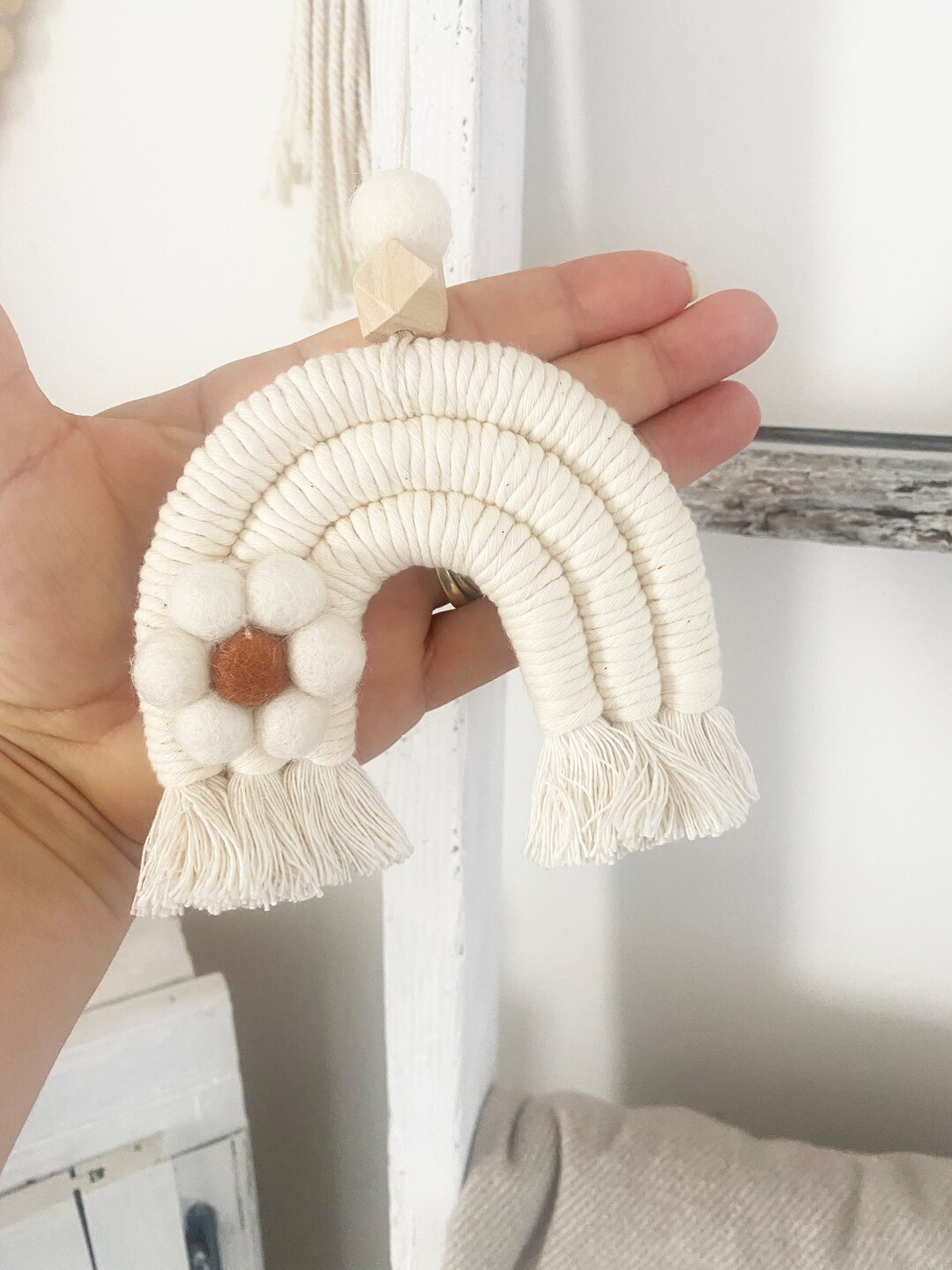 Rainbow Wall Hanging, Boho Rainbow, Neutral Rainbow Decor, Macrame ...