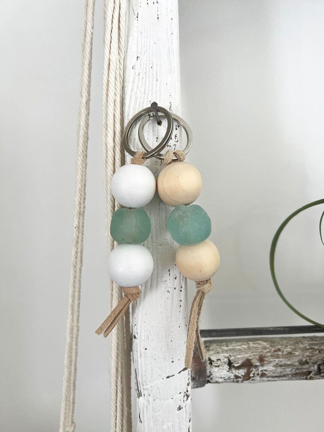 Keychain Gift Set, Two Keychains Best Friend Gift, Sea Beads Beach ...