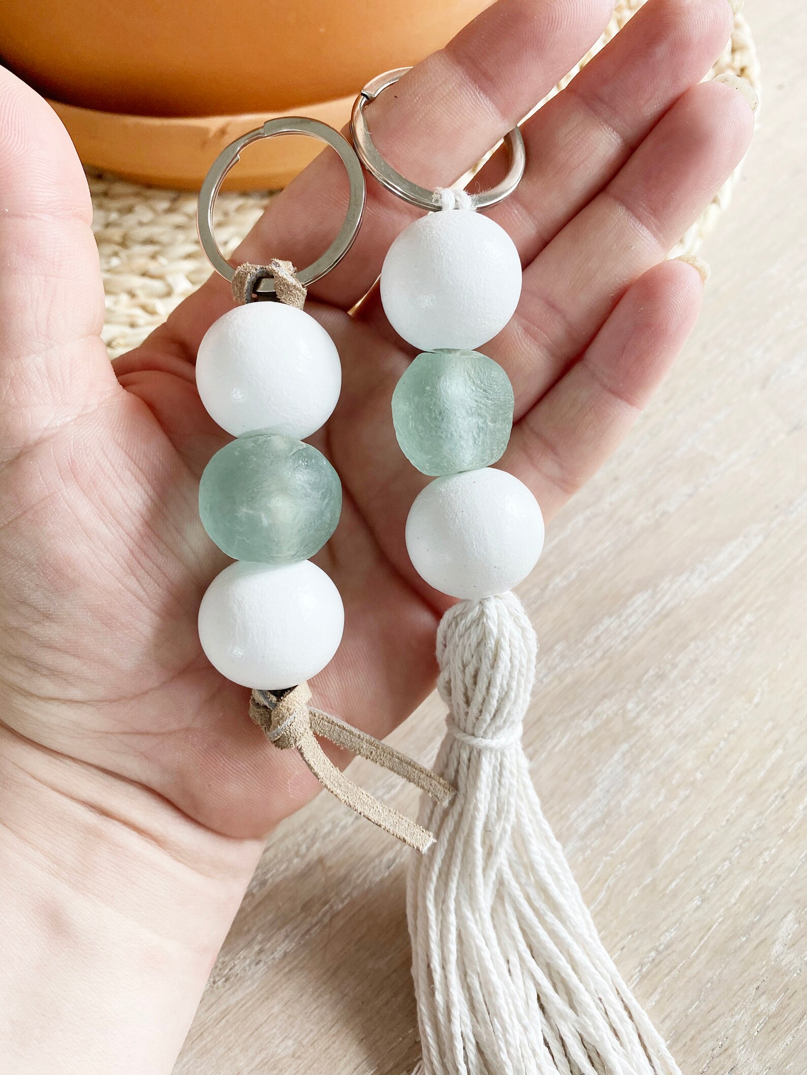 Sea Glass Keychain Beach House Seaglass Keychain Cute | Etsy