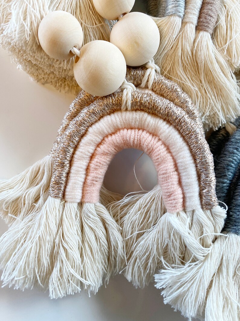 Boho Nursery Rainbow Wall Hanging Boho Rainbow Decor - Etsy