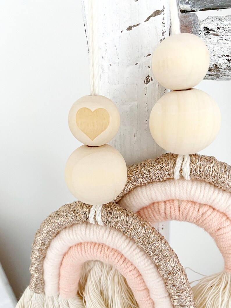 Rainbow Wall Hanging Personalize Boho Rainbow Neutral - Etsy