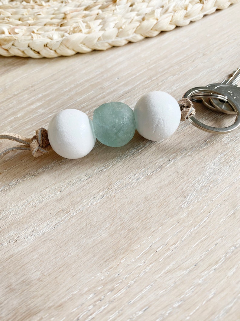 Sea Glass Keychain Beach House Seaglass Keychain Cute | Etsy