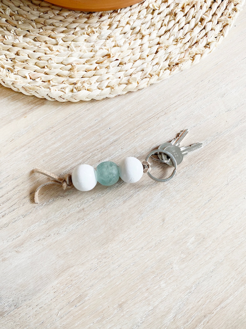 Sea Glass Keychain Beach House Seaglass Keychain Cute | Etsy