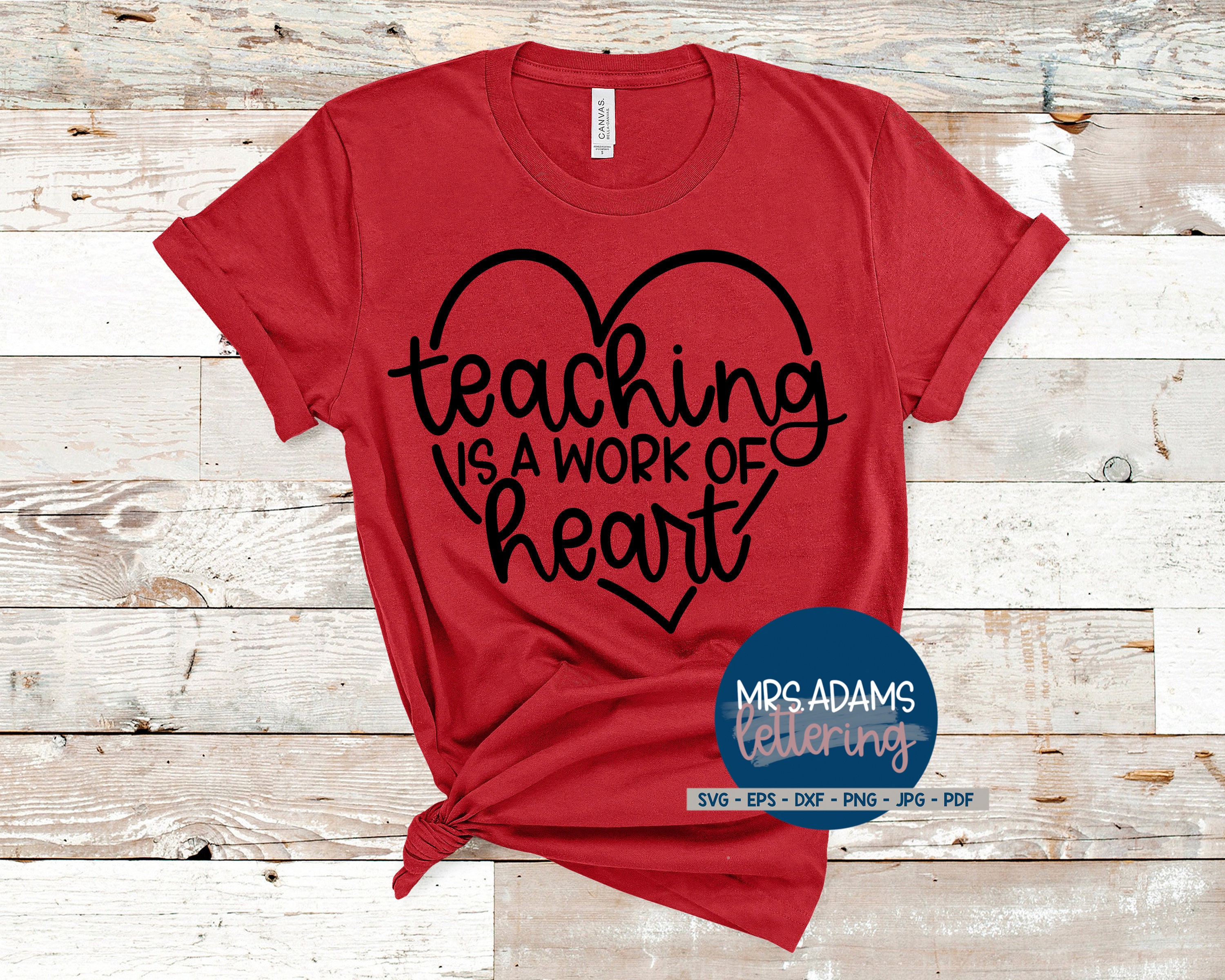 Teaching is a Work of Heart Svg Teacher Appreciation Svg | Etsy