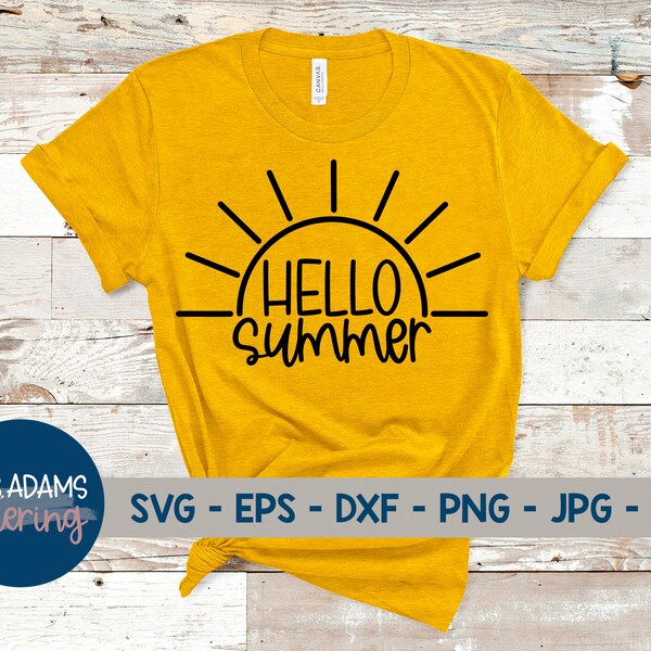 Hello Summer Svg - Etsy