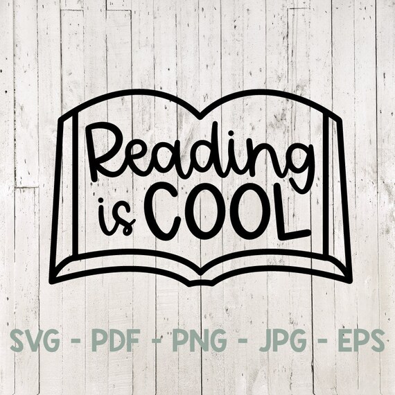 Reading is Cool svg Reading svg book svg librarian svg - Etsy España
