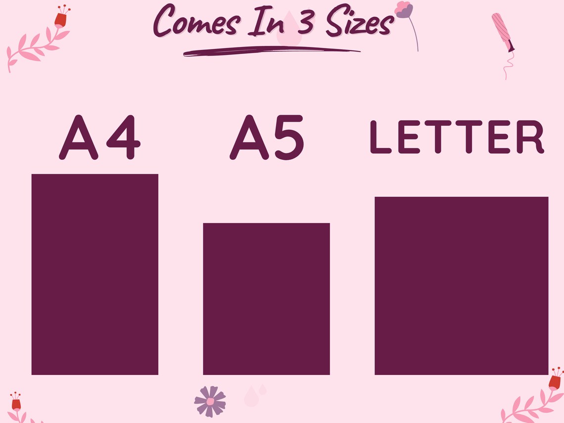 Period Tracker Printable Period Care Package Period Journal First ...