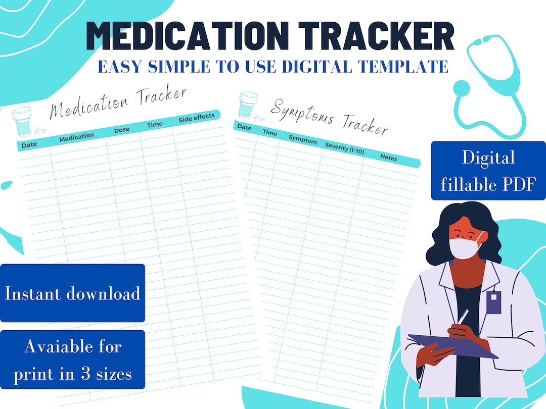 Daily Medication Log, Medication Tracker for Pills, Medicine Organizer ...