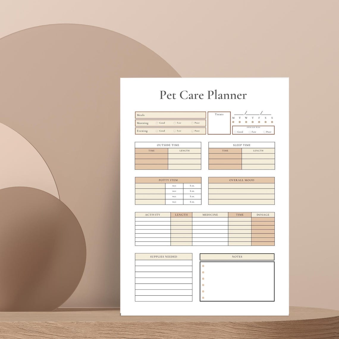 Pet Care Planner Notebook, Pet Wellness Tracker, Veterinarian Visits ...