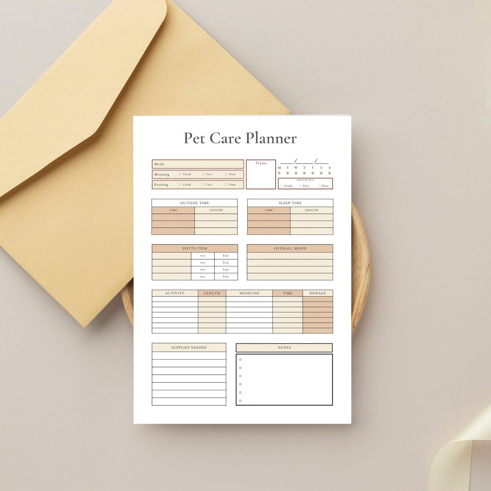 Pet Care Planner Notebook, Pet Wellness Tracker, Veterinarian Visits ...