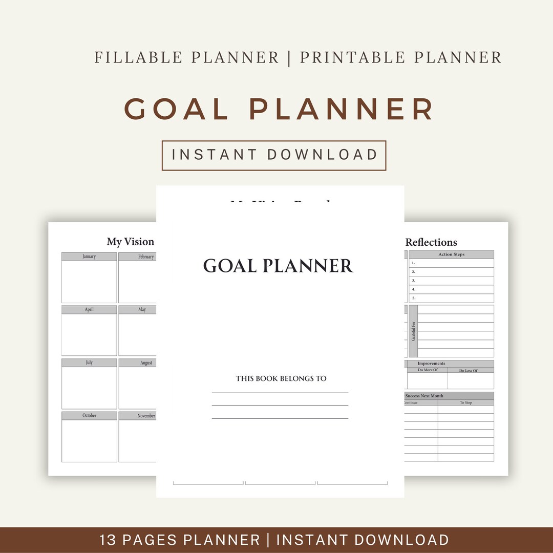 Goal Planner BUNDLE, 2023 Goals Tracker, SMART Goal Setting Kit, New ...