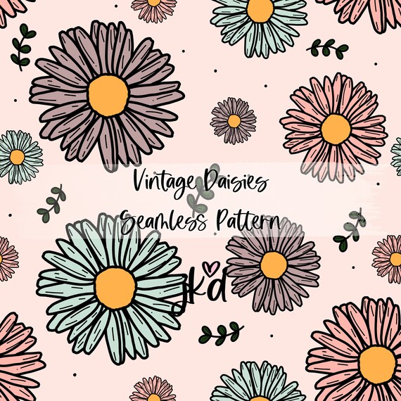 Vintage Daisy Background